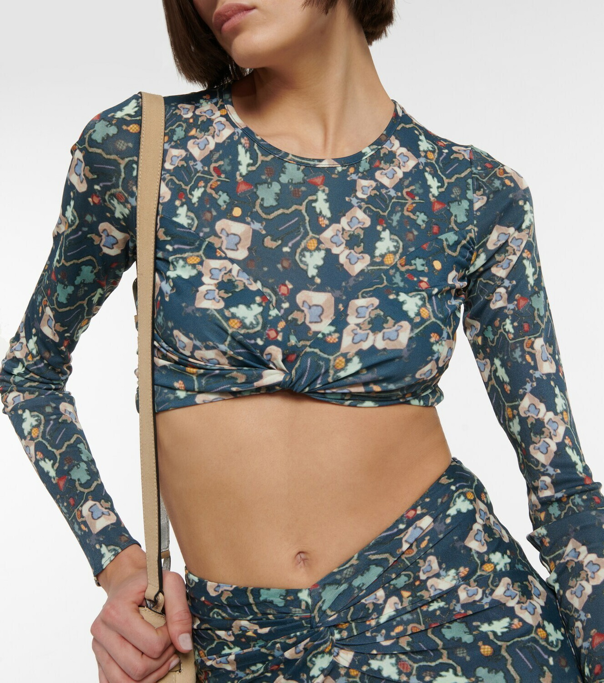 Isabel Marant - Jinea floral jersey crop top Isabel Marant