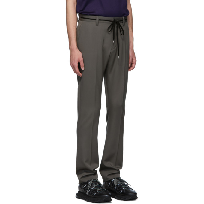 Lanvin Grey Fitted Drawstring Trousers Lanvin
