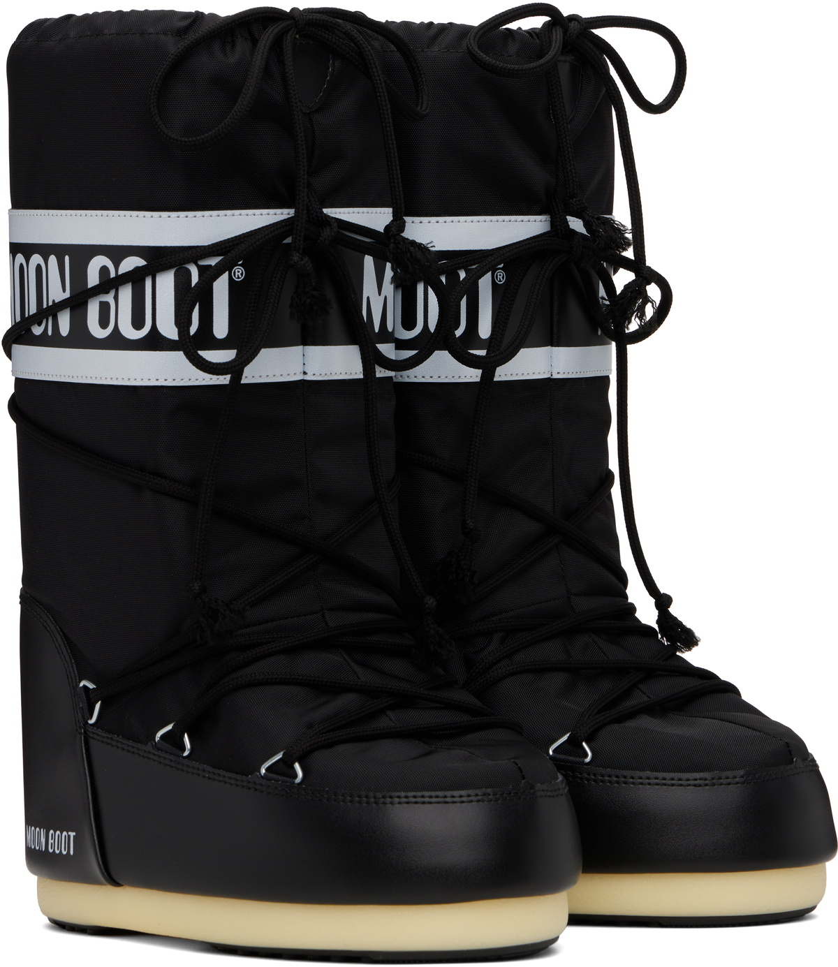 Moon Boot Black Icon Nylon Boots Moon Boot