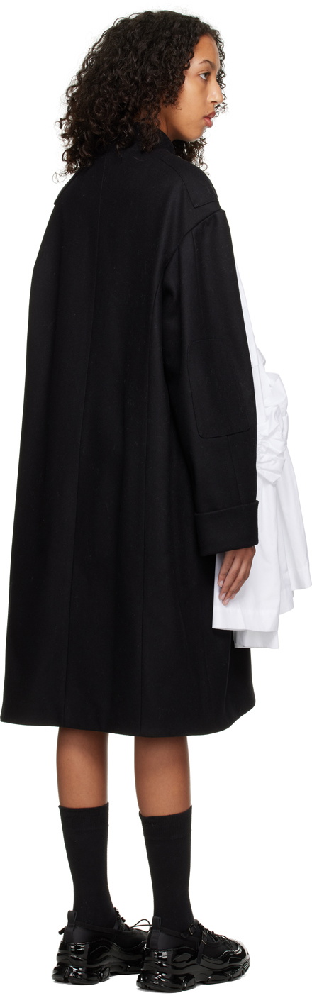 Simone Rocha SSENSE Exclusive Black Paneled Coat Simone Rocha
