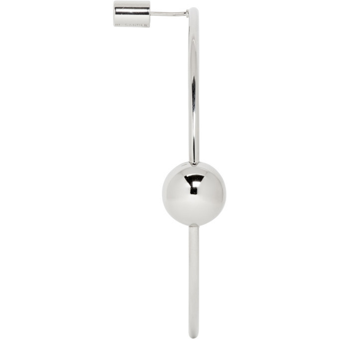 Jil Sander Silver Ball Hoops Jil Sander