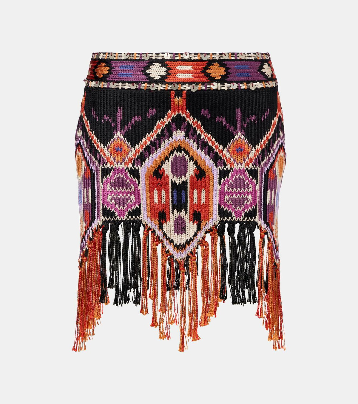 Isabel Marant Yolana sequined fringed miniskirt Isabel Marant
