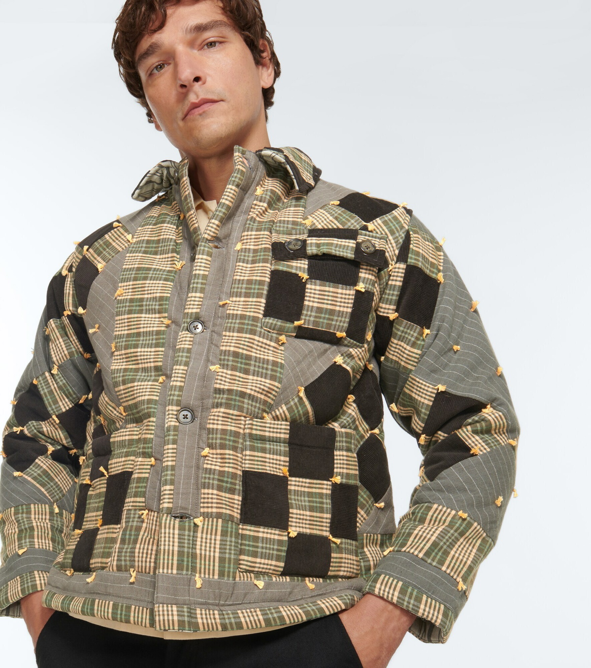 Bode - Corduroy Nine Patch Quilt jacket Bode