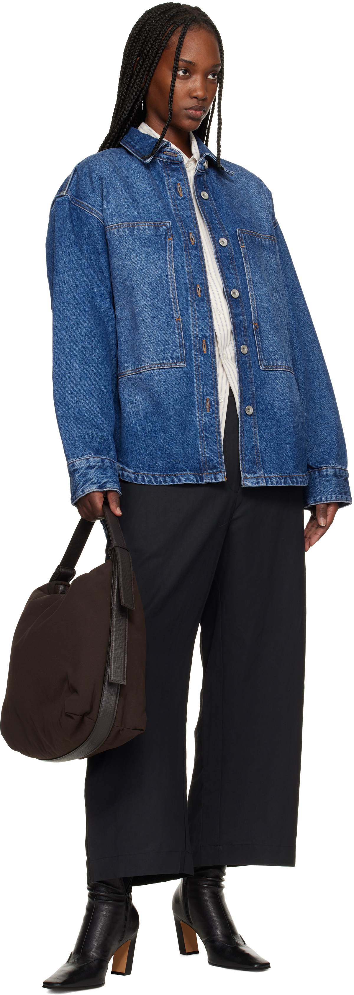 Studio Nicholson Blue Paso Denim Shirt Studio Nicholson