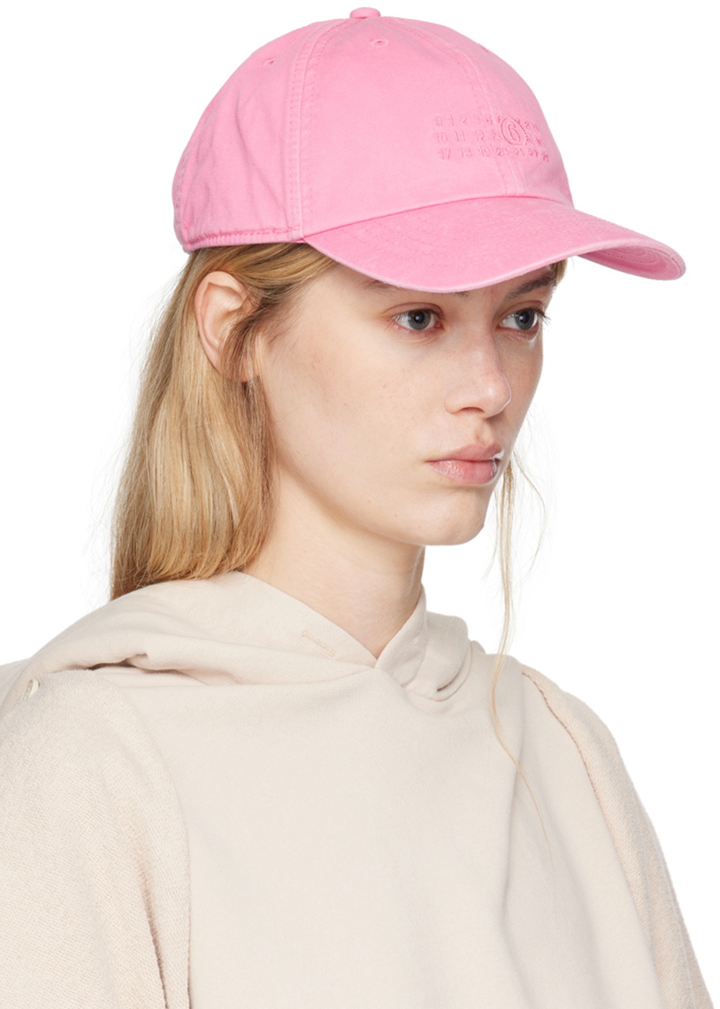 MM6 Maison Margiela Pink Baseball Cap MM6 Maison Margiela