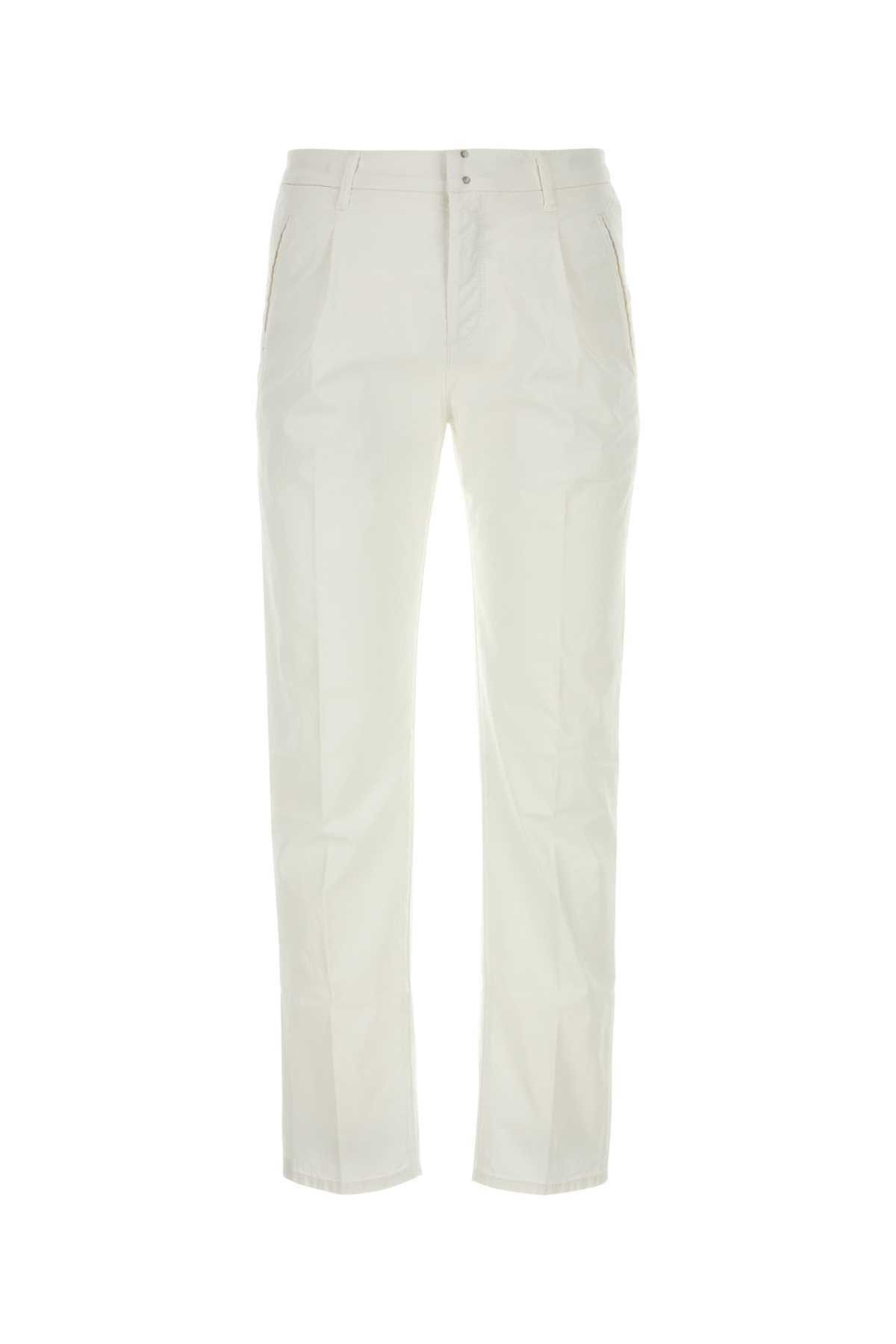 Incotex White Cotton Pant Incotex