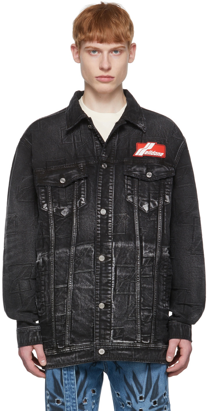 We11done Black Logo Denim Jacket We11done
