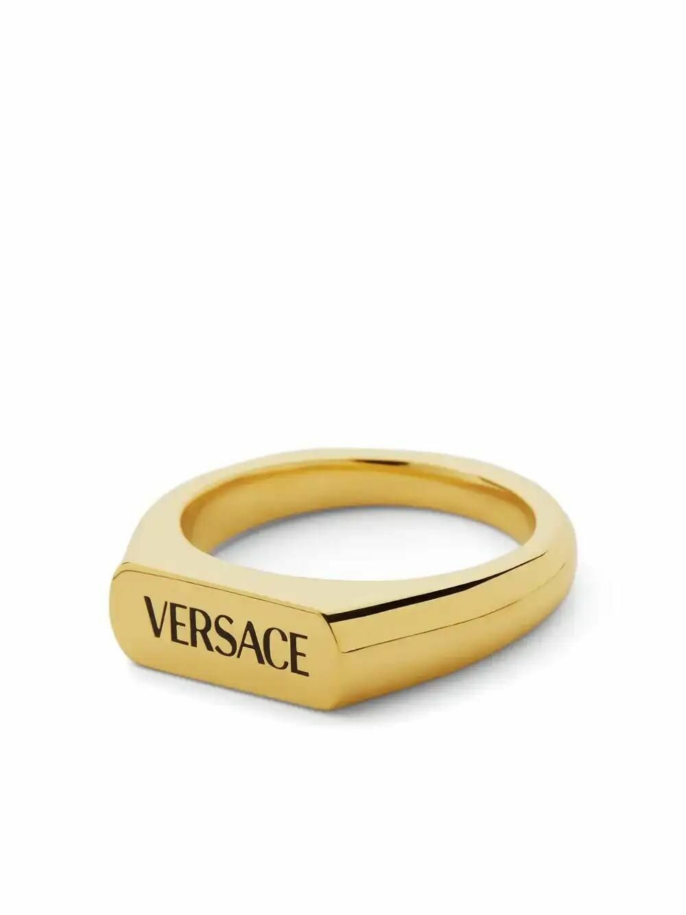 Versace Logo-Engraved Ring Versace