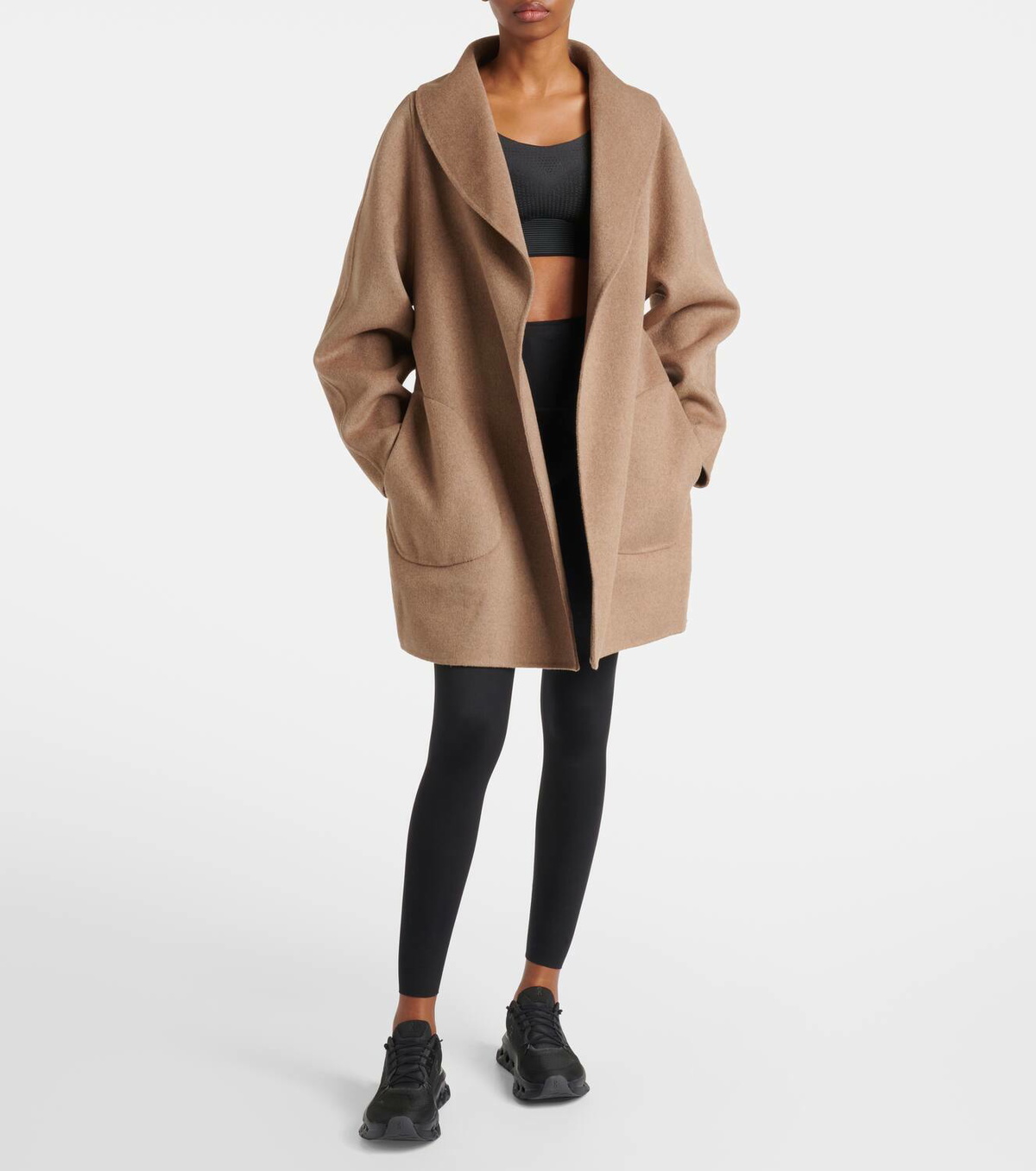 Varley Edgemere wool-blend wrap coat Varley