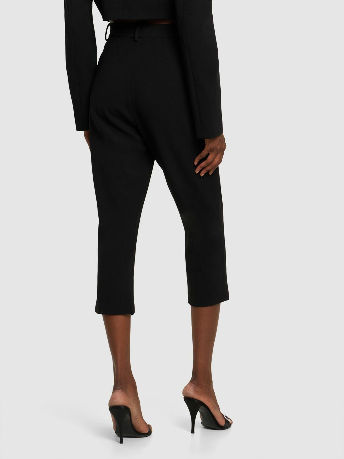 MAGDA BUTRYM - Wool Crepe High Rise Capri Pants Magda Butrym