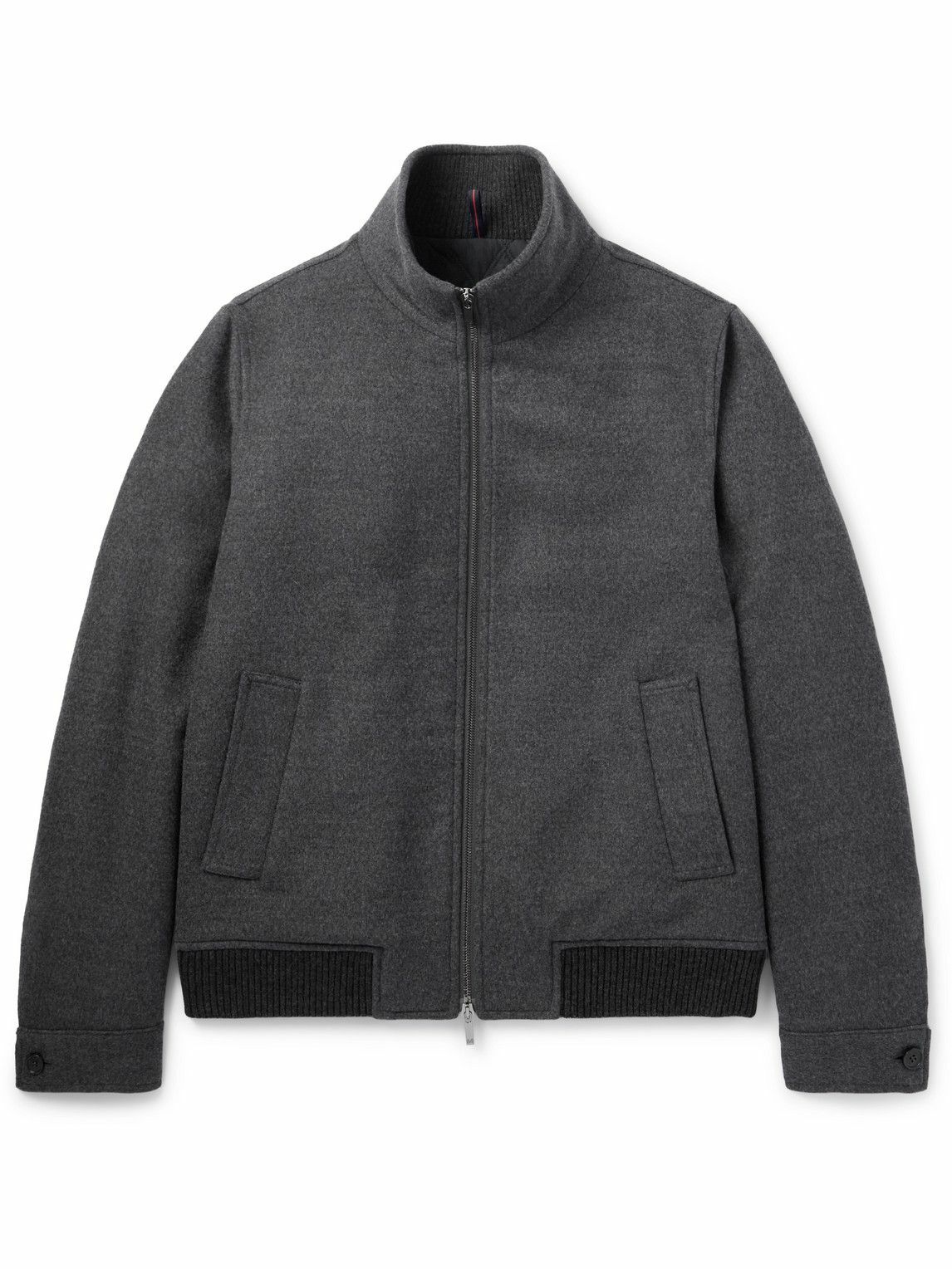 Incotex - Montedoro Padded Brushed-Wool Jacket - Gray Incotex