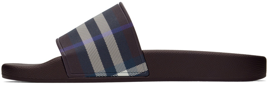 Burberry Burgundy Check Slides Burberry