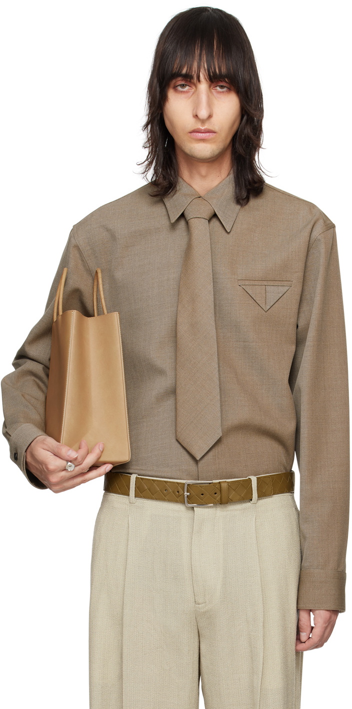 Bottega Veneta Brown Triangle Shirt Bottega Veneta
