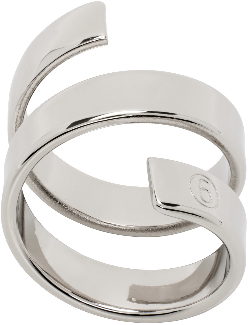 MM6 Maison Margiela Silver Streamer Ring MM6 Maison Margiela
