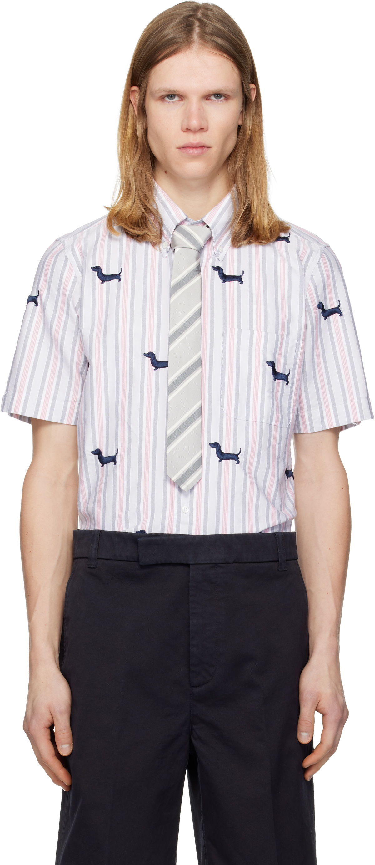 Thom Browne Multicolor Straight Fit BD S/S Shirt Thom Browne