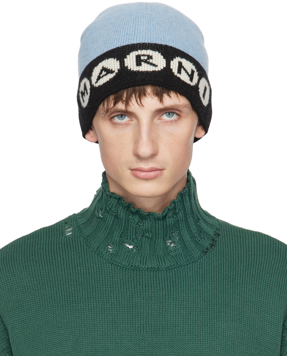 Marni Blue Dots Beanie Marni