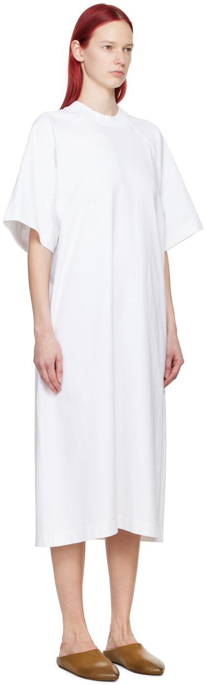 Studio Nicholson White Stokes Midi Dress Studio Nicholson