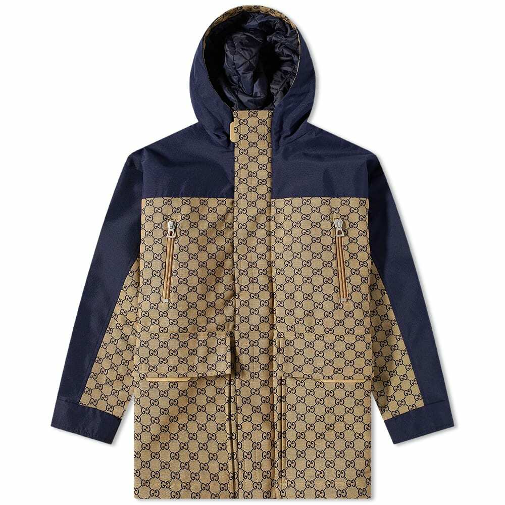 Gucci Men's GG Panel Mountain Jacket in Beige Gucci
