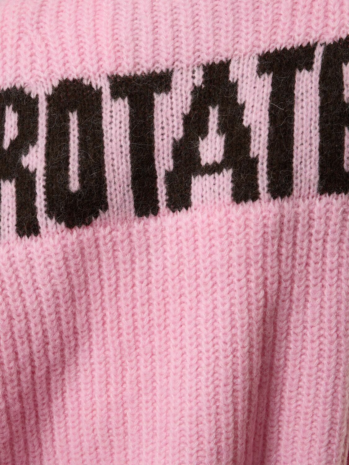 ROTATE Logo Oversize Wool Blend Knit Sweater ROTATE Birger Christensen