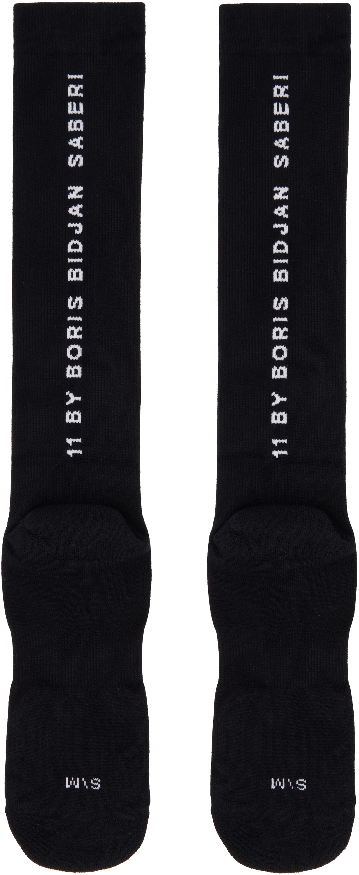 11 by Boris Bidjan Saberi Three-Pack Black 11 Logo Socks 11 by Boris ...