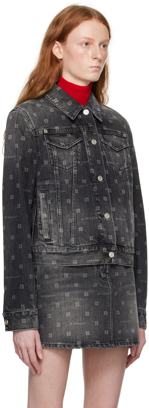 Givenchy Black 4G Denim Jacket Givenchy