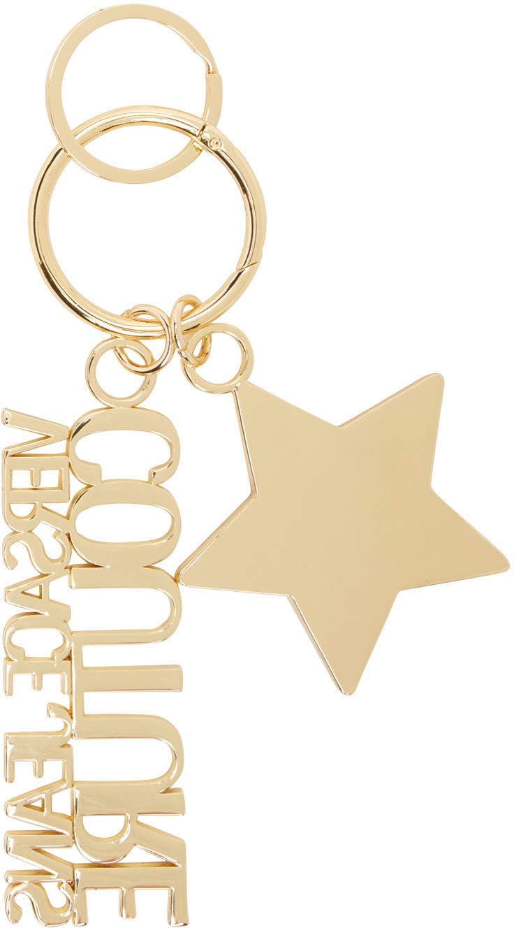 Versace Jeans Couture Pink & Gold Stars Keychain Versace
