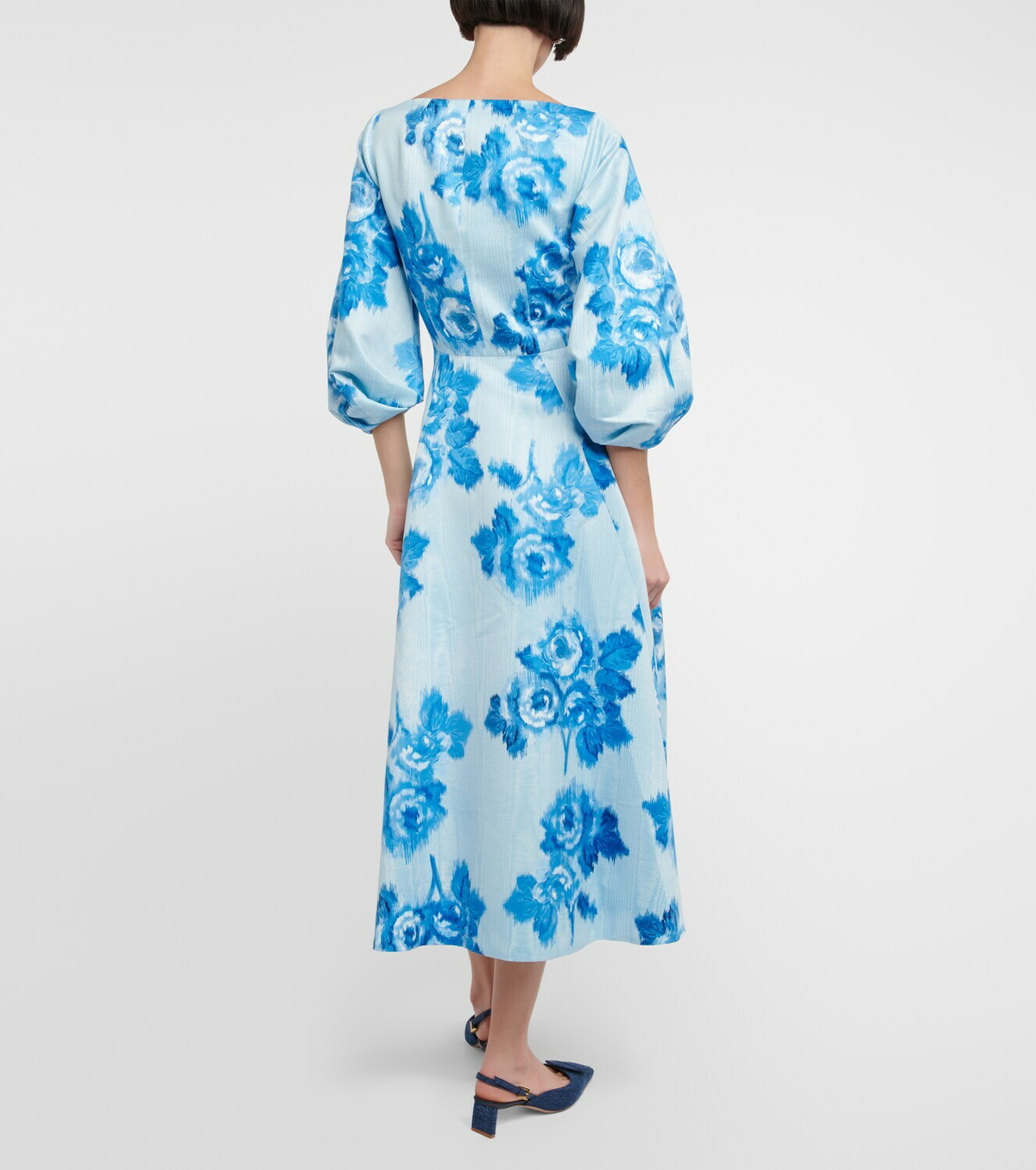 Emilia Wickstead Gabby Floral Taffeta Faille Midi Dress Emilia Wickstead