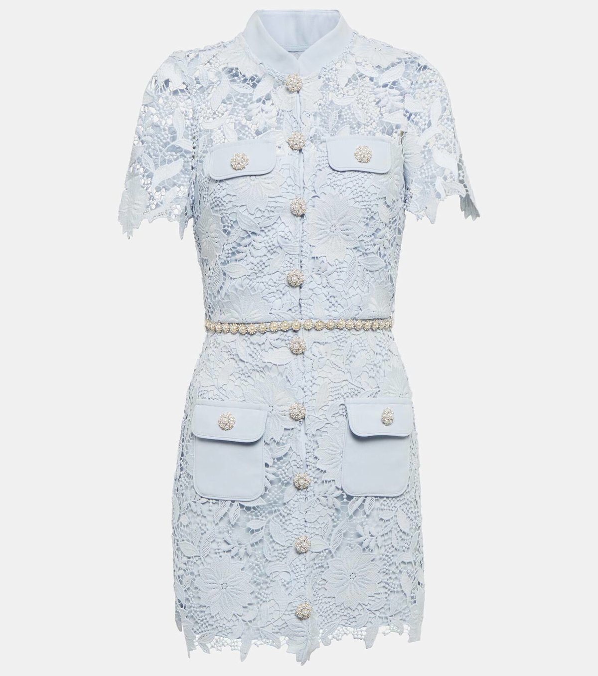 Self-Portrait Embellished lace minidress Self-Portrait