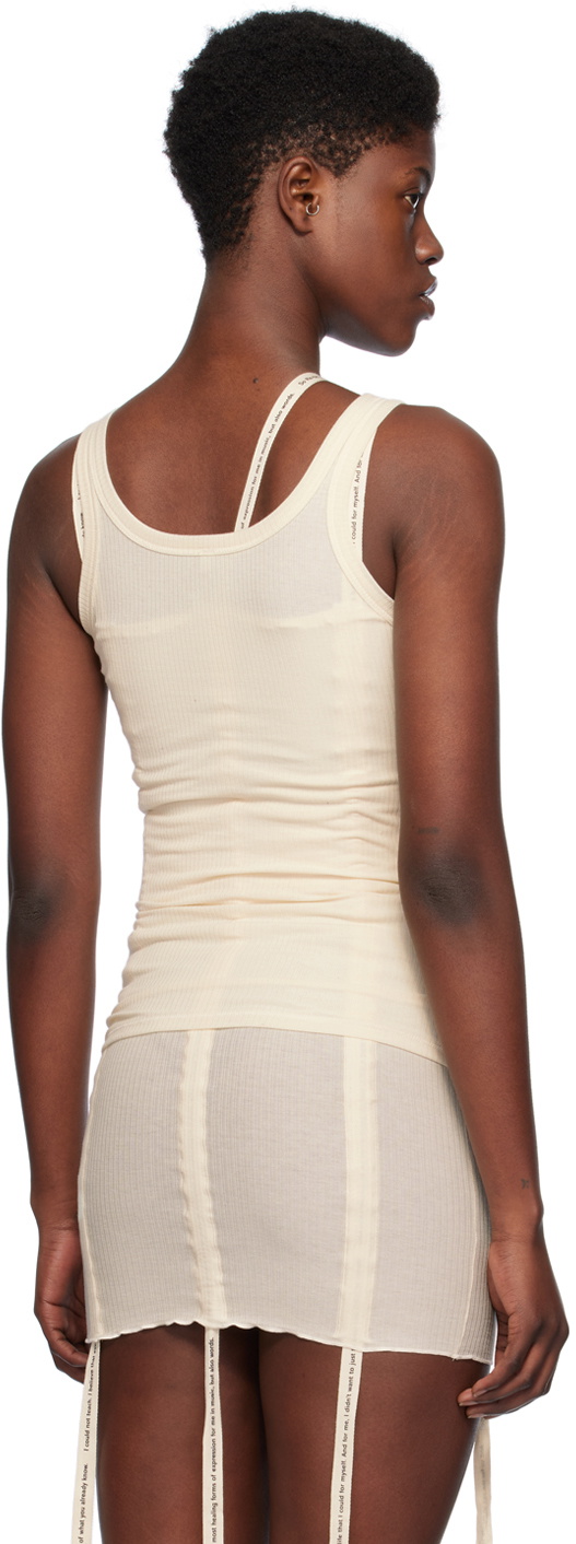 Baserange Off-White Heart Tank Top Baserange