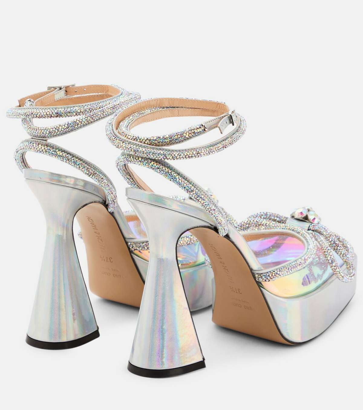 Mach & Mach - Double Bow embellished platform pumps MACH & MACH