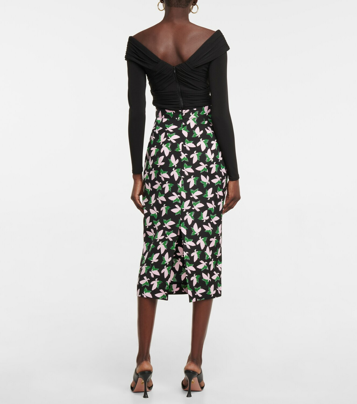 Diane von Furstenberg - Kara floral cady pencil skirt Diane von Furstenberg