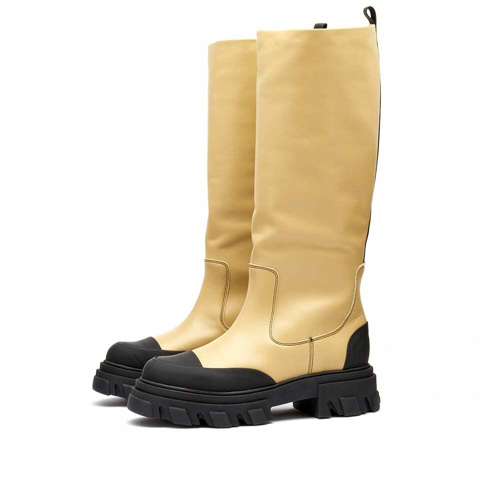 GANNI Women's Cleated High Tubular Boot in Sand GANNI