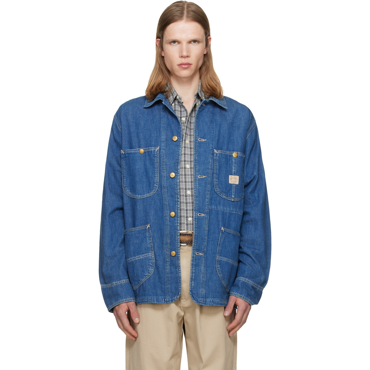 Polo Ralph Lauren Blue 'The Waldron' Denim Utility Jacket Polo Ralph Lauren
