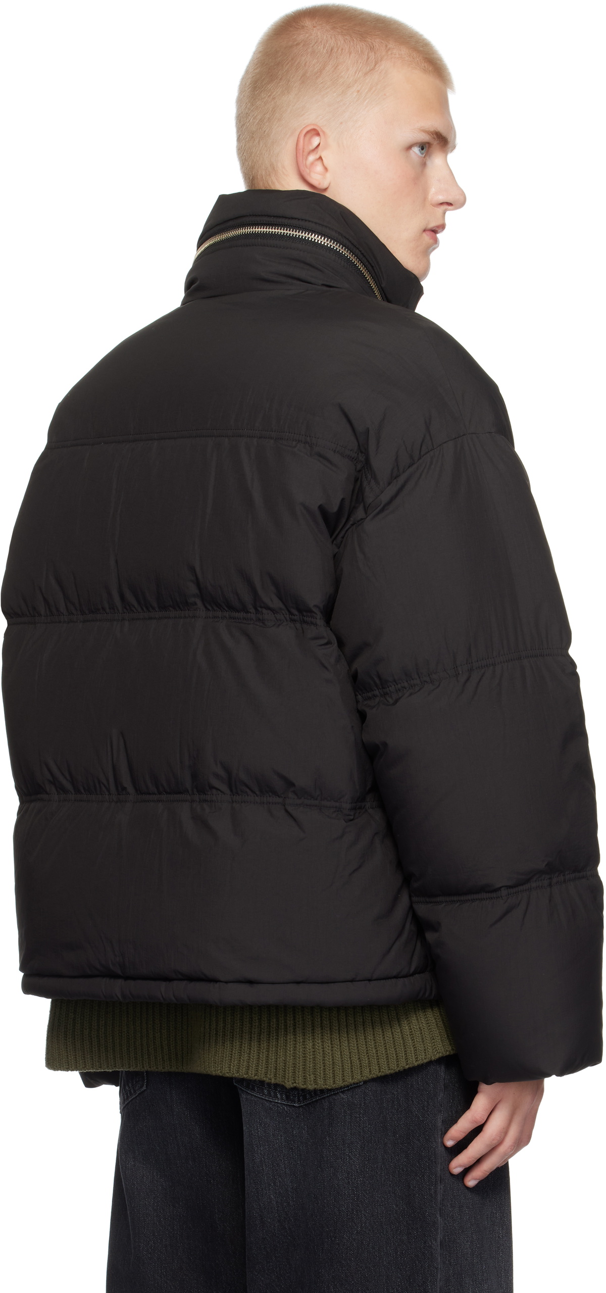 AMI Paris Black Ami de Coeur Down Jacket AMI