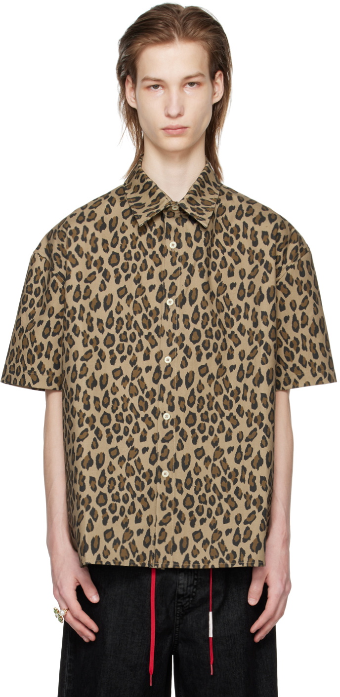BLUEMARBLE Brown Leopard Shirt BLUEMARBLE