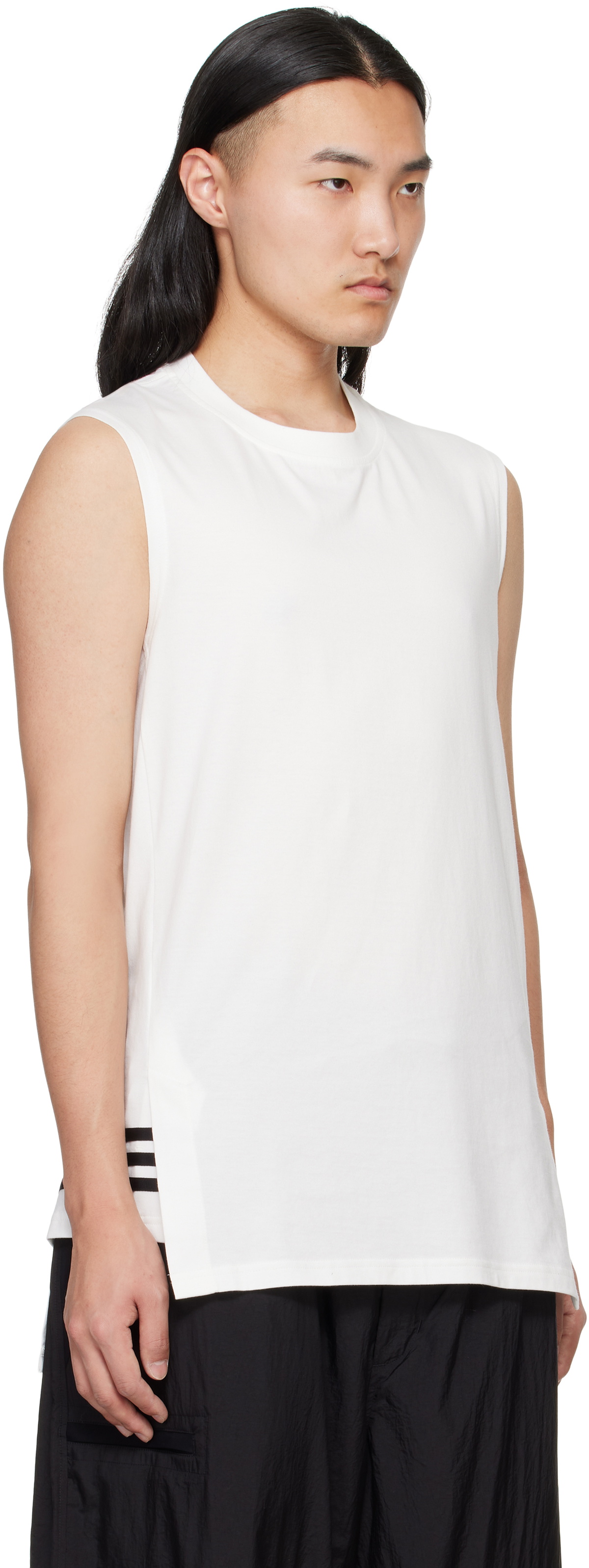 Y-3 White 3-Stripes Tank Top Y-3