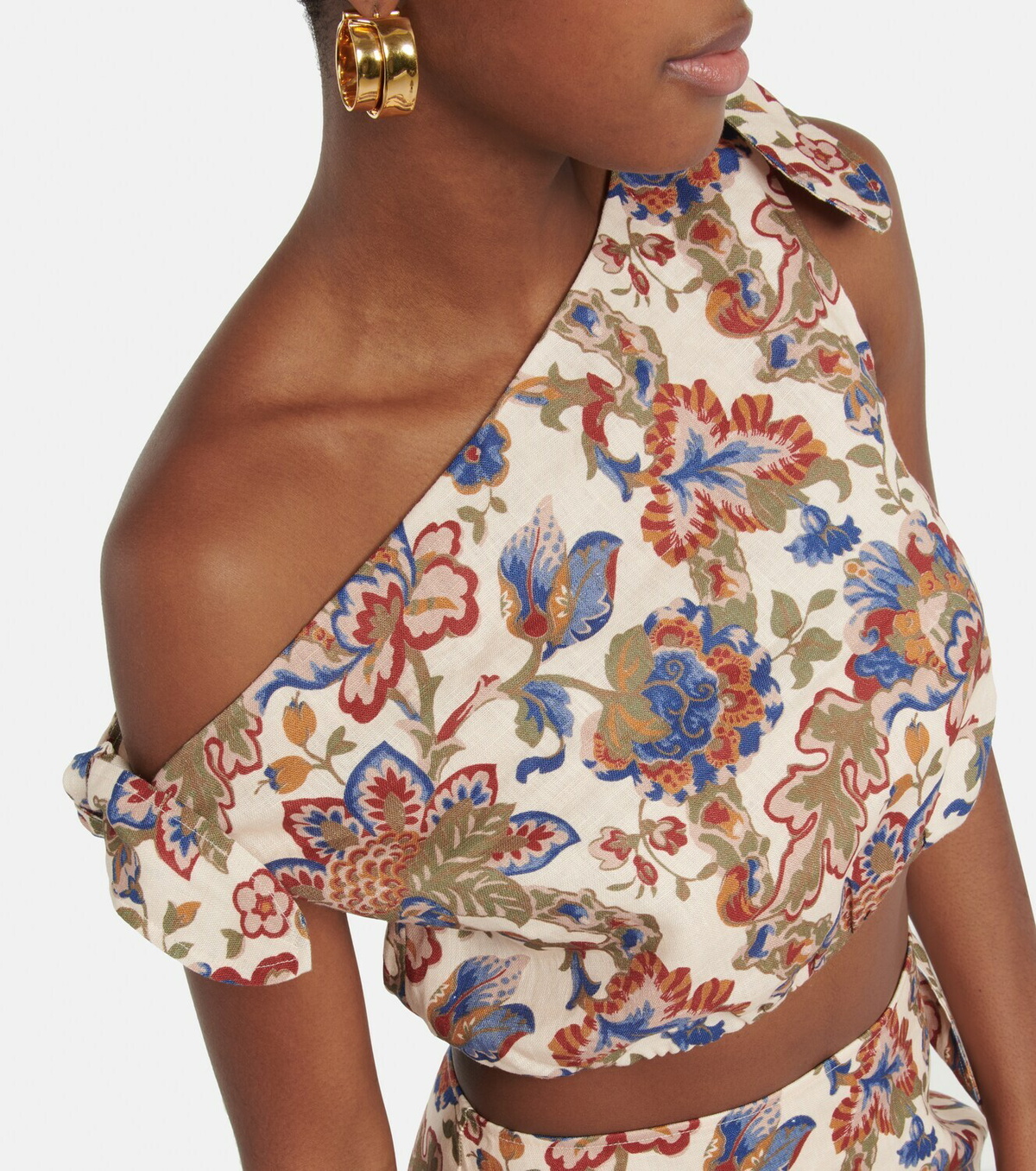 SIR - Bettina floral linen crop top SIR.