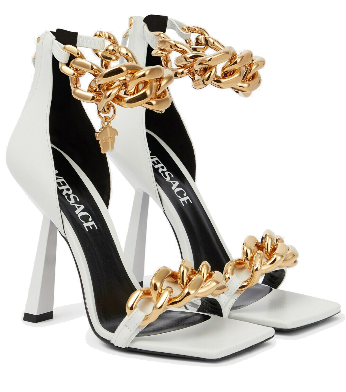 Versace - Medusa Chain leather sandals Versace