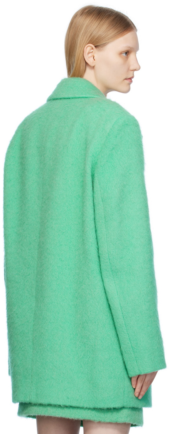 MSGM Green Double-Breasted Coat MSGM