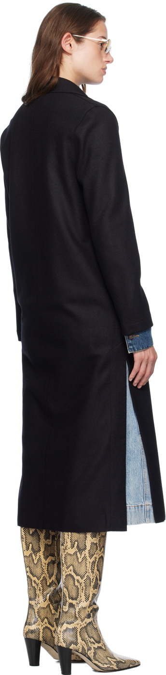 Harris Wharf London Black Long Boxy Coat Harris Wharf London