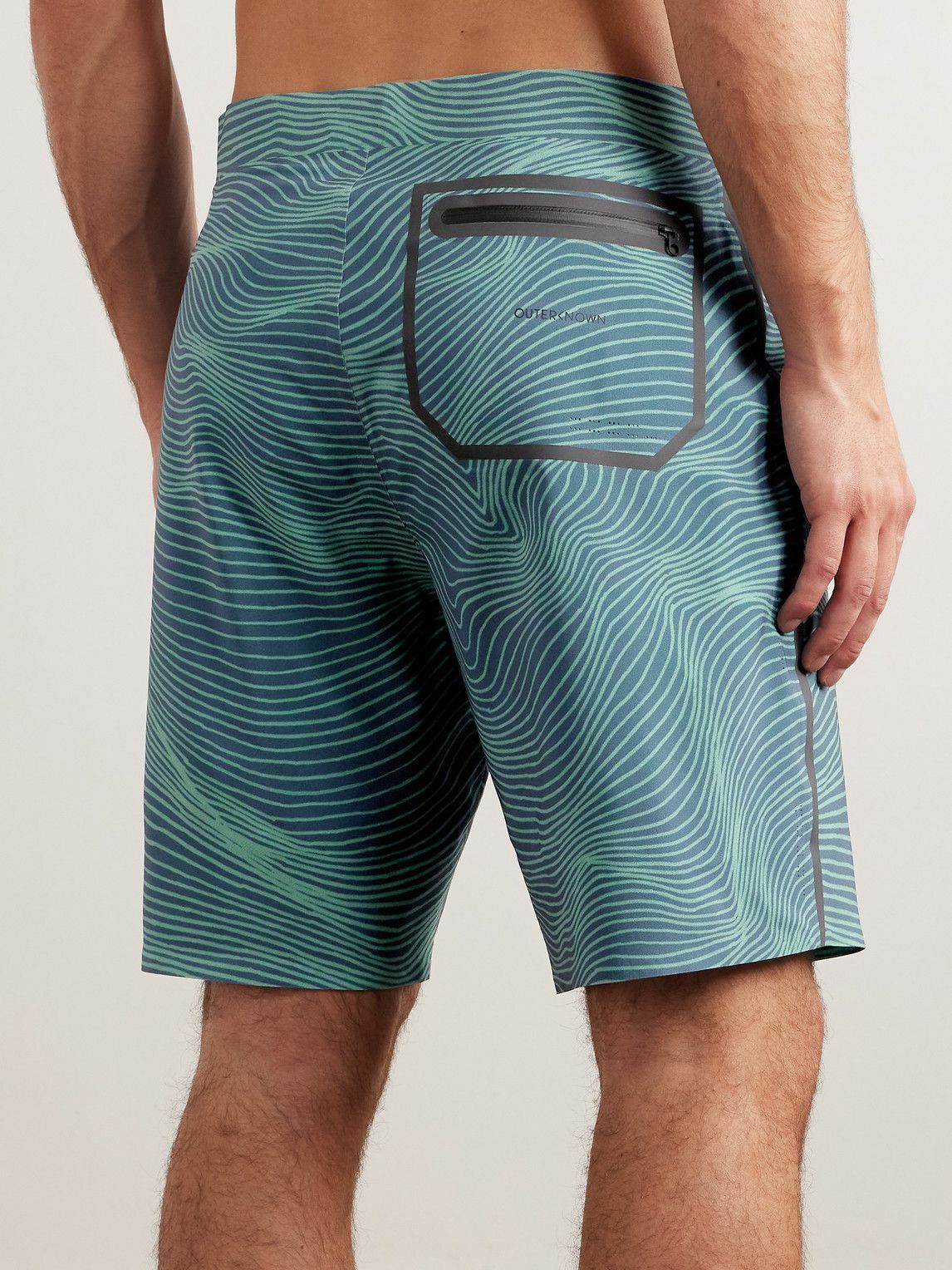 Outerknown - Apex Long-Length Printed Recycled Swim Shorts - Blue ...