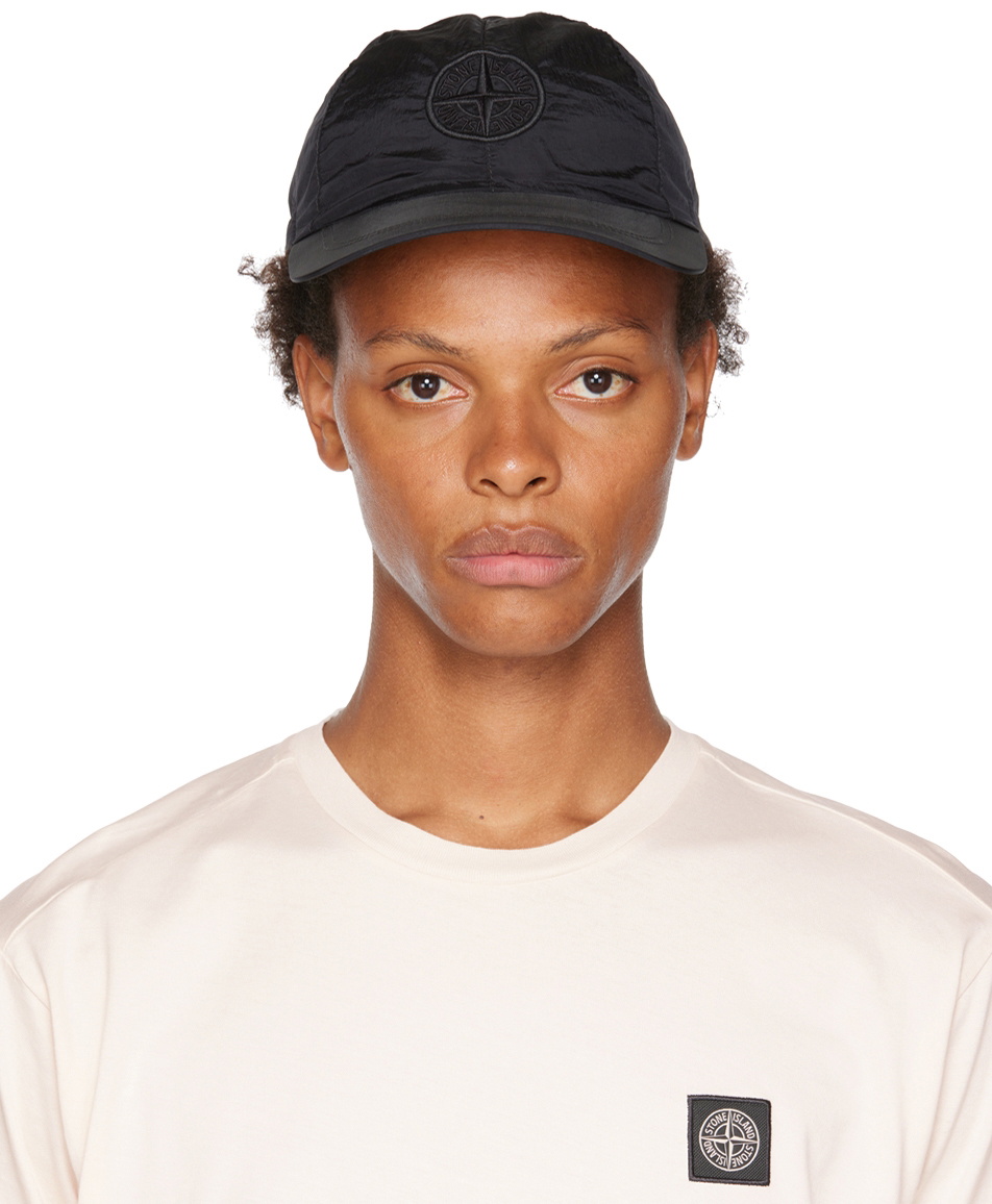 Stone Island Black Metal Cap Stone Island