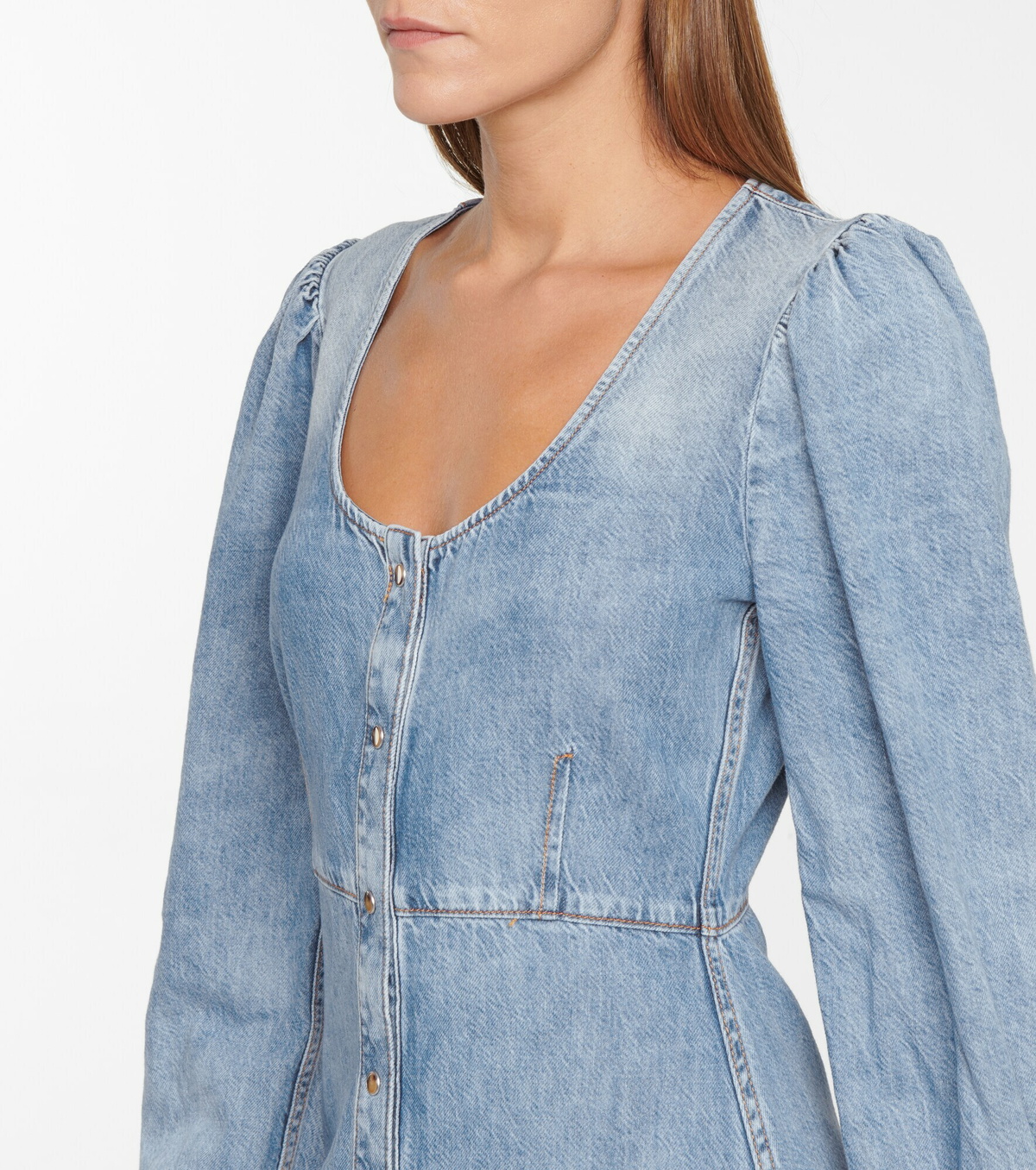 Ganni - Denim midi dress GANNI