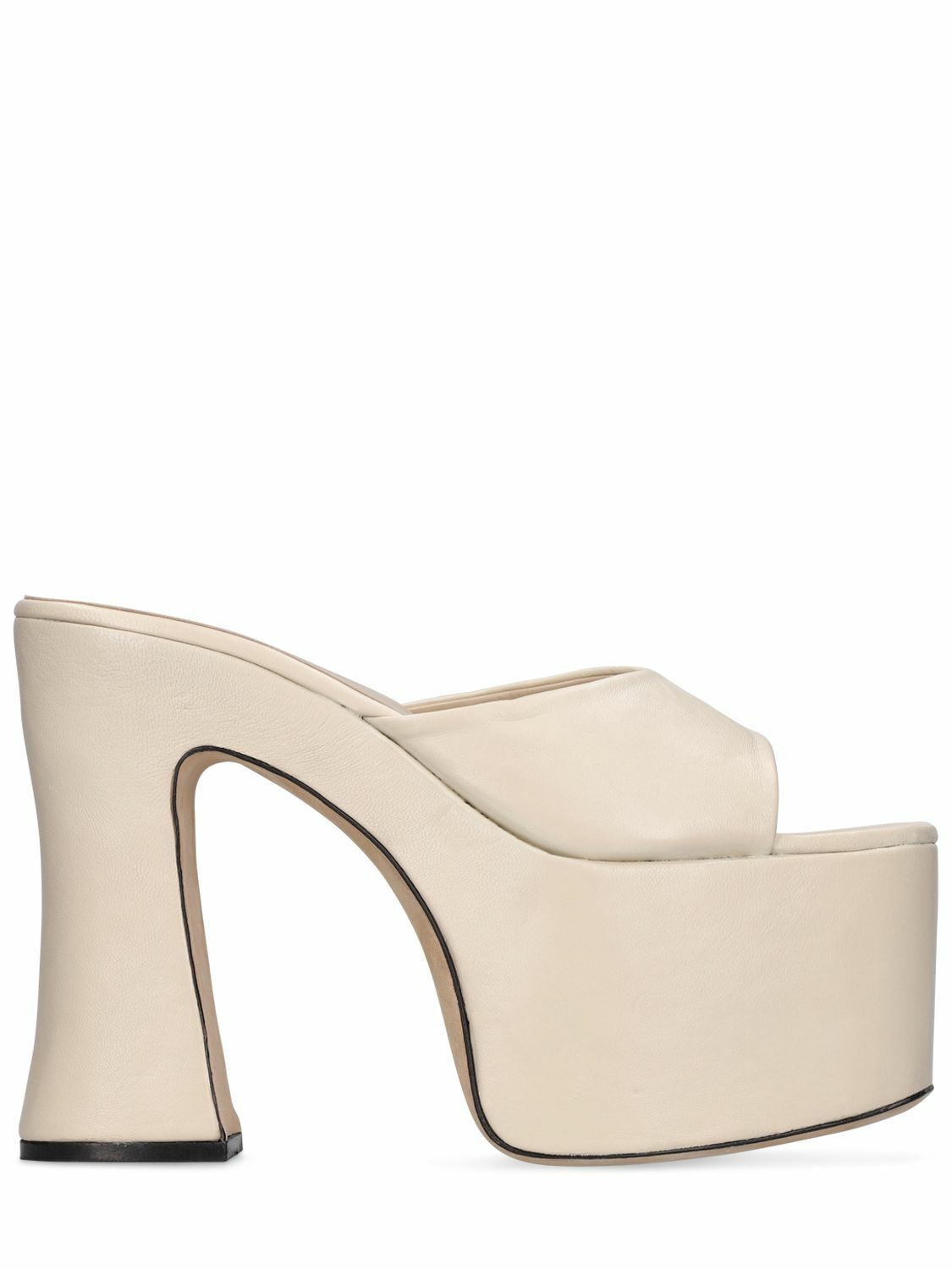 MAGDA BUTRYM - 140mm Leather Platform Mules Magda Butrym