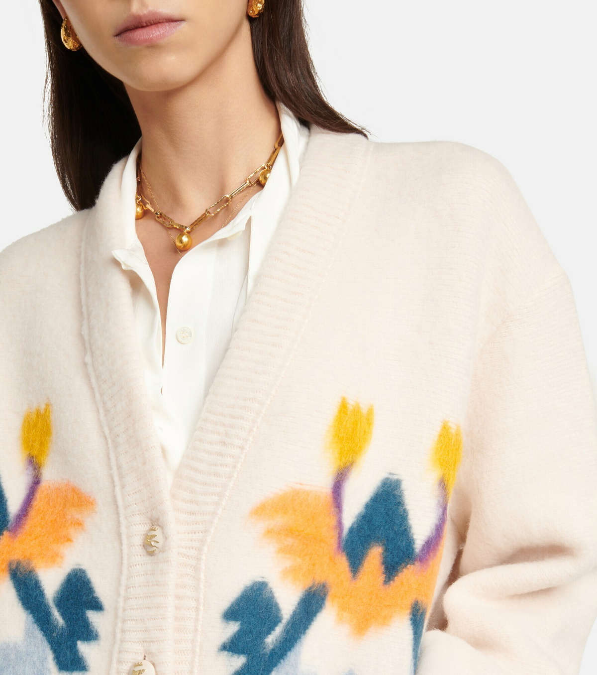 Etro - Intarsia wool-blend cardigan Etro