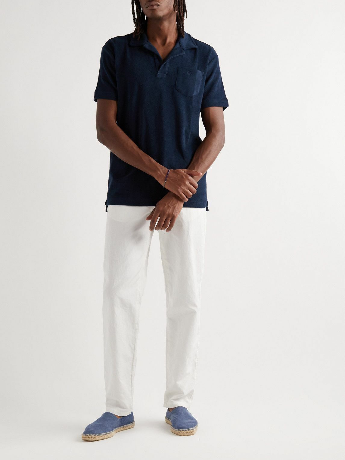 OAS - Cotton-Terry Polo Shirt - Blue OAS