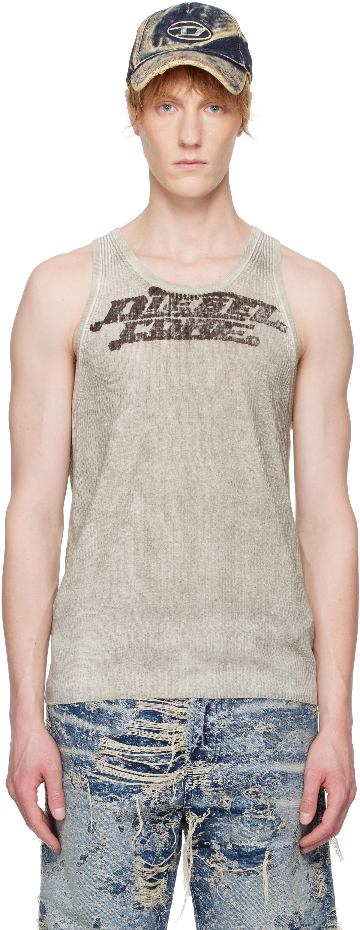 Diesel Beige K-Rick Tank Top Diesel