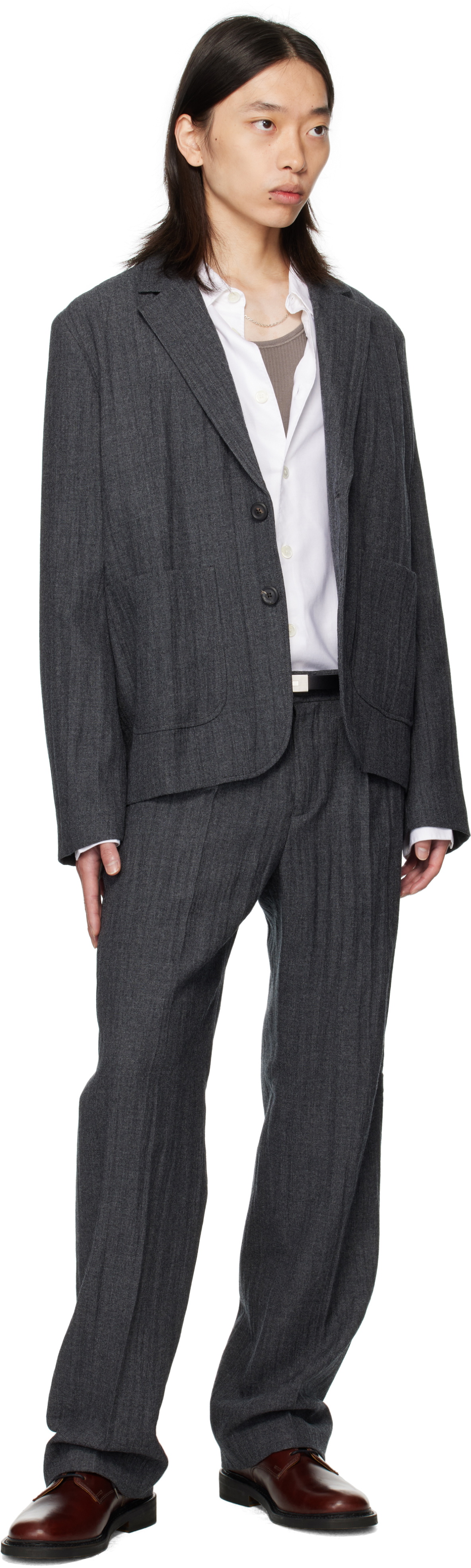 OUR LEGACY Gray Slack Trousers Our Legacy