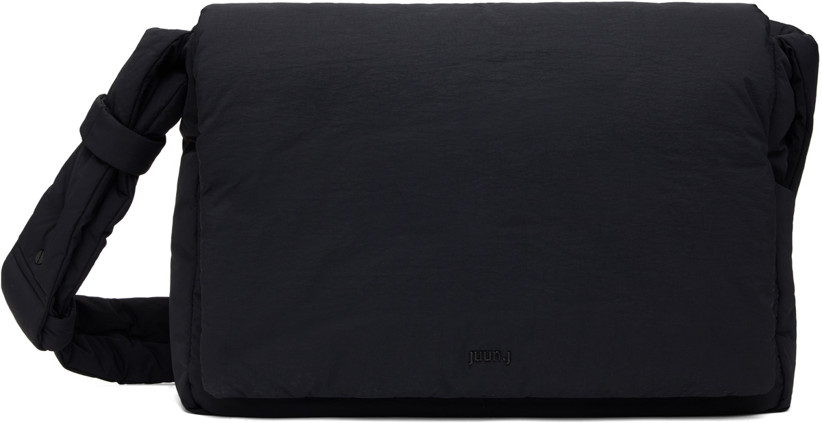 Juun.J Black Large Padded Nylon Bag Juun.J