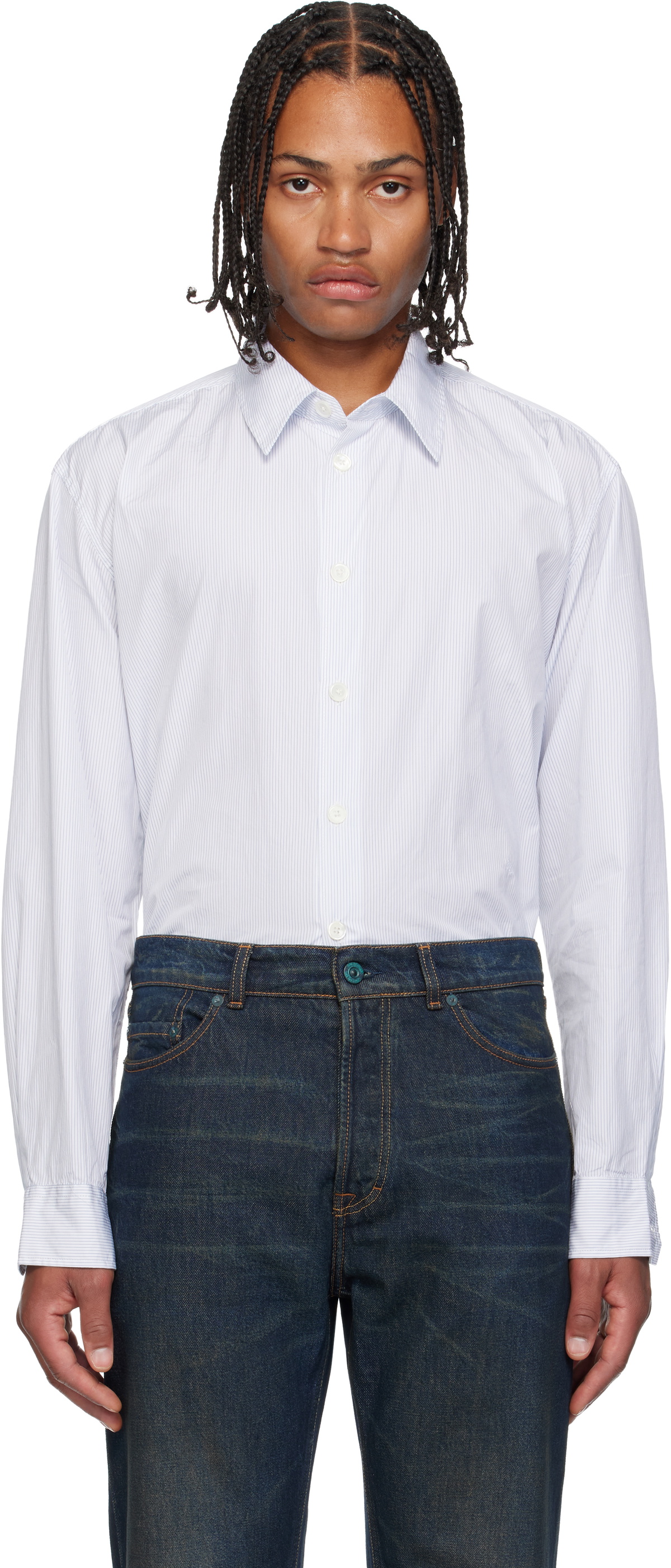 OUR LEGACY White & Blue Beyond Shirt Our Legacy